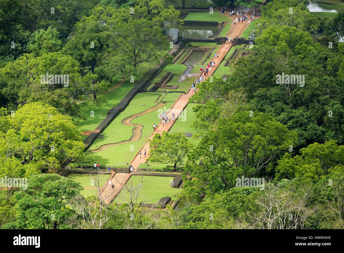Sri Lanka, Central Province, Matale district, Sigiriya, Lion rock ...