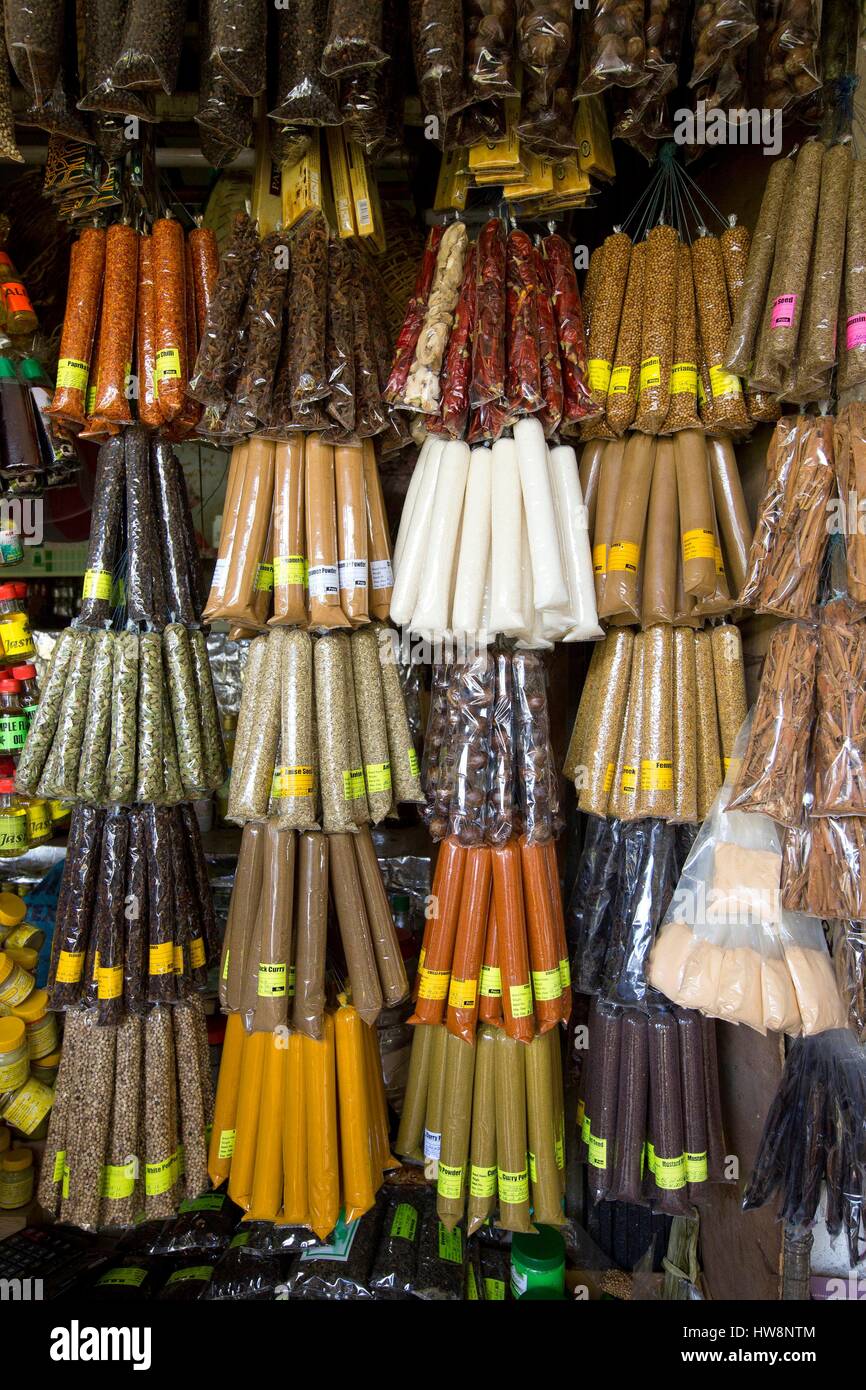 Sri Lanka, Central Province, Kandy district, Kandy, market, spices ...