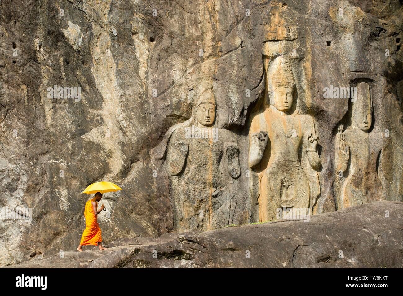 Sri Lanka, Uva Province, Monaragala district, Wellawalaya, Buduruwagala ...