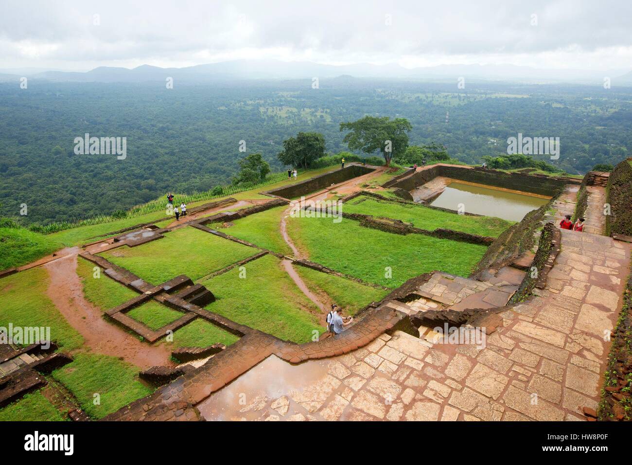 Sri Lanka, Central Province, Matale district, Sigiriya, Lion rock ...