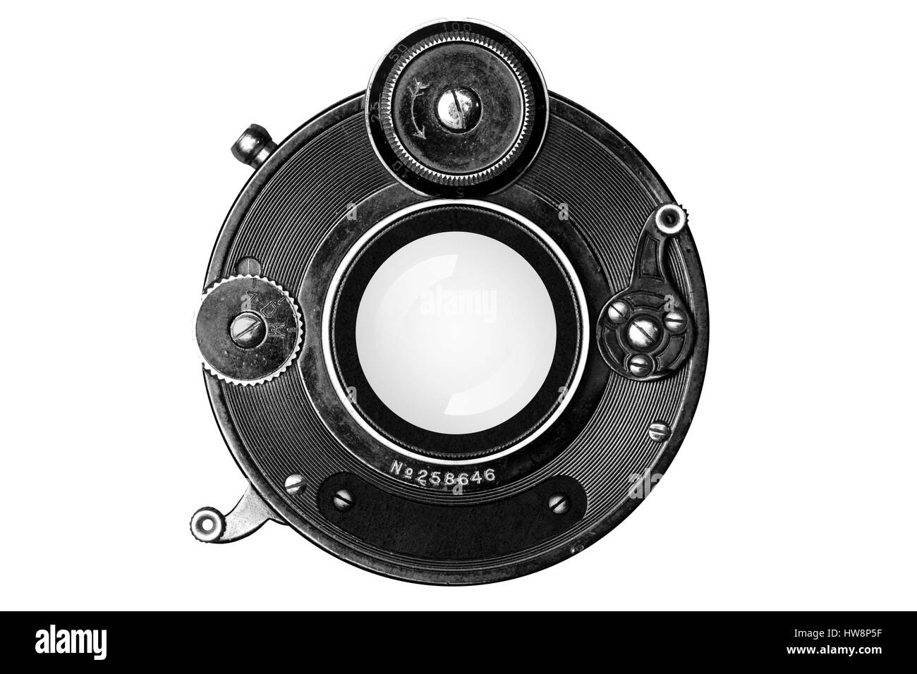 vintage camera lens isolated on white background Stock Photo - Alamy
