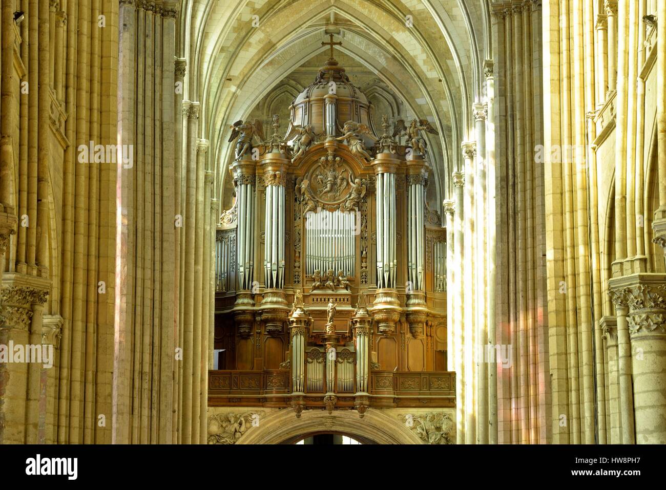 France, Aisne, Saint Quentin, Basilica of Saint Quentin built from the ...