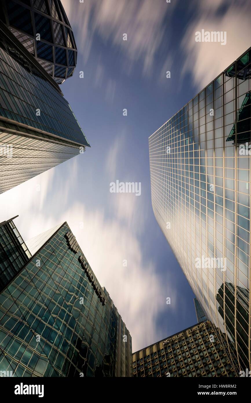 France, Paris, La Defense district, Tour Europe by architects Delb ...