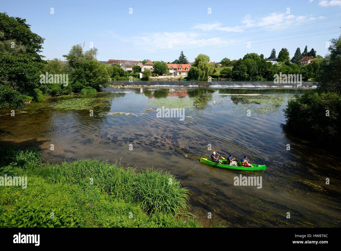 France, Haute Saone, Marnay, Ognon river, canoeing Stock Photo - Alamy