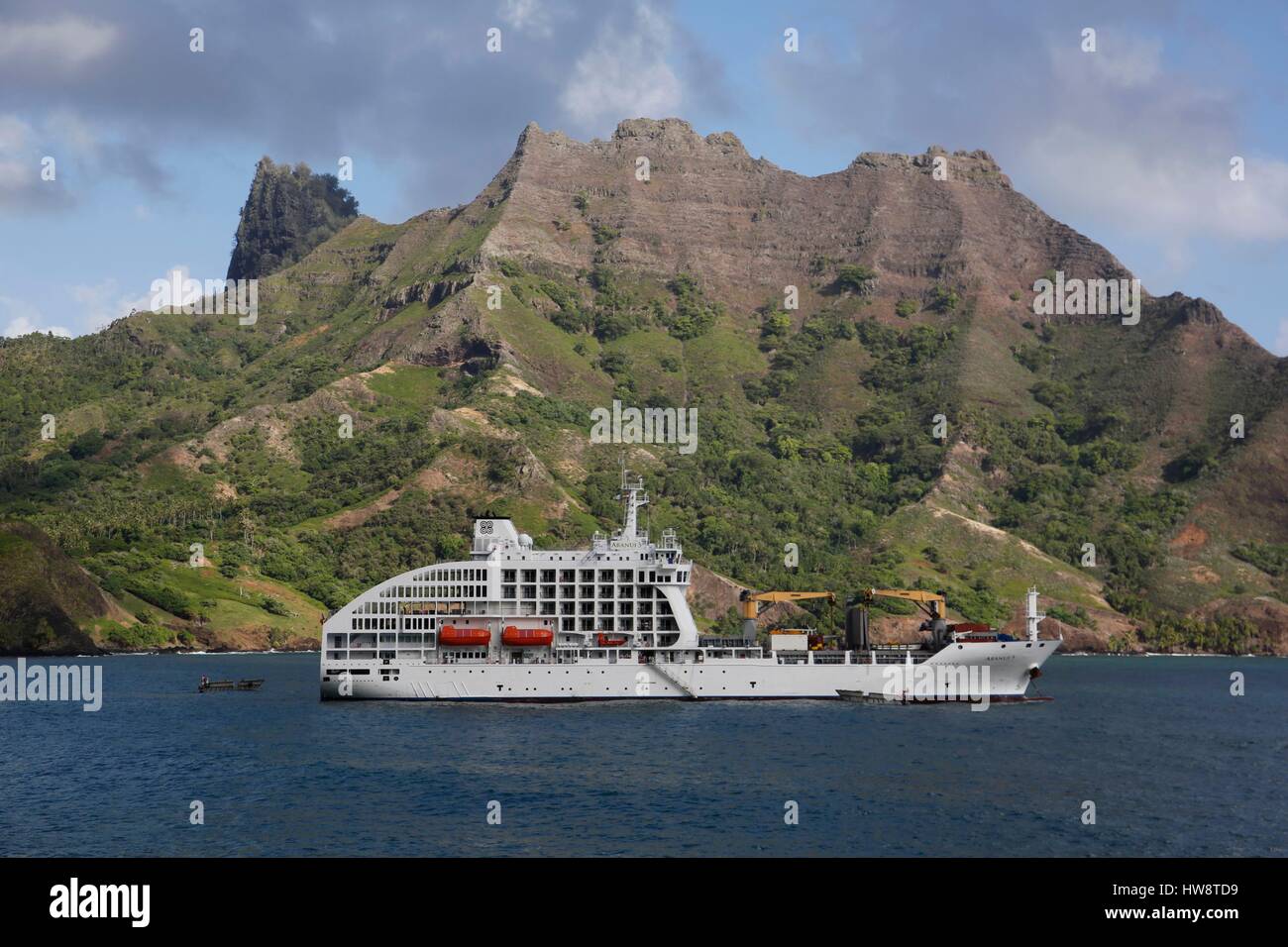 France, French Polynesia, Marquesas islands archipelago, Aranui 5 ...