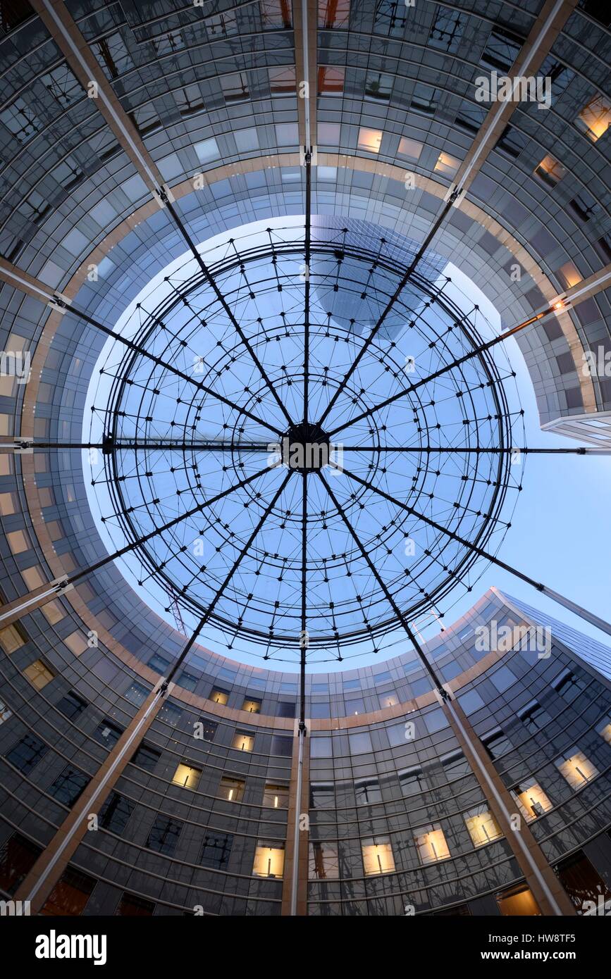 France, Paris, La Defense district, Dome of the Round place Stock Photo ...