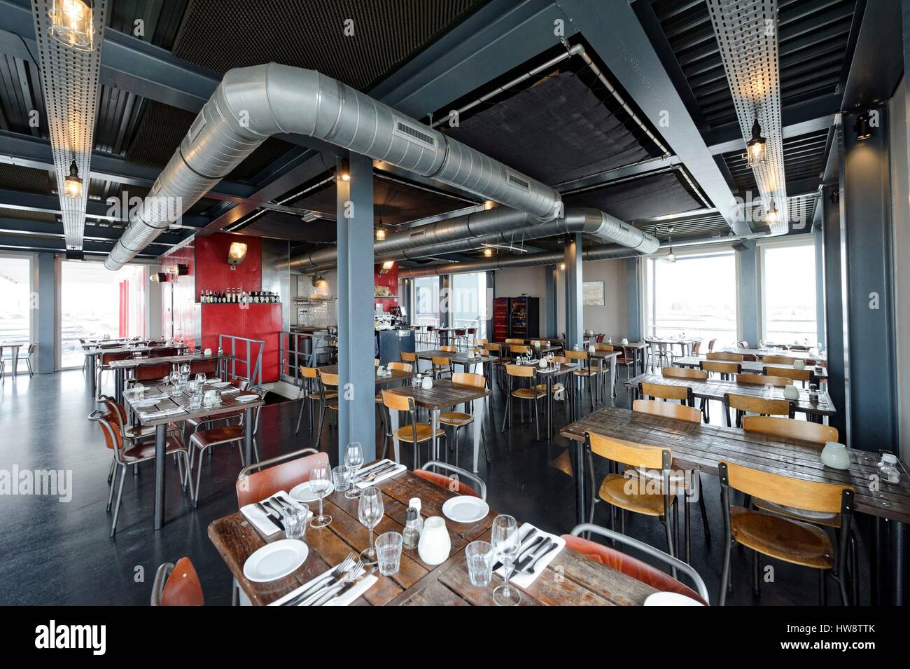 Netherlands, Northern Holland, Amsterdam, IJ banks, REM Eiland ...