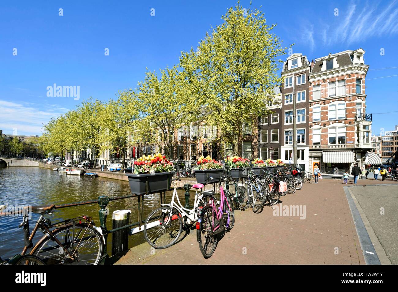 Netherlands, Nothern Holand, Amsterdam, 17th century canal ring area ...