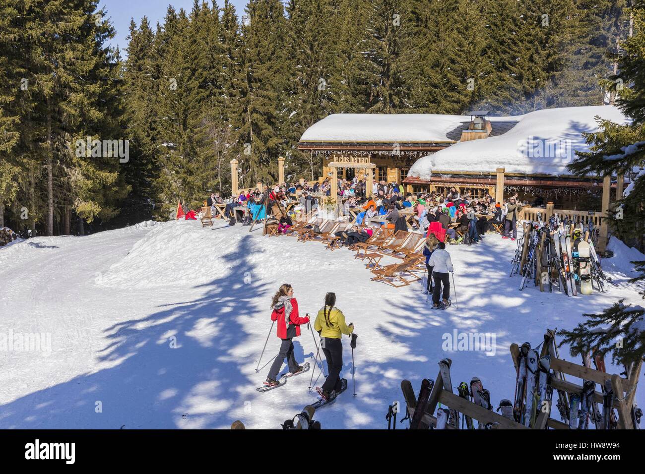 France, Savoie, Tarentaise valley, Meribel is one of the largest ...
