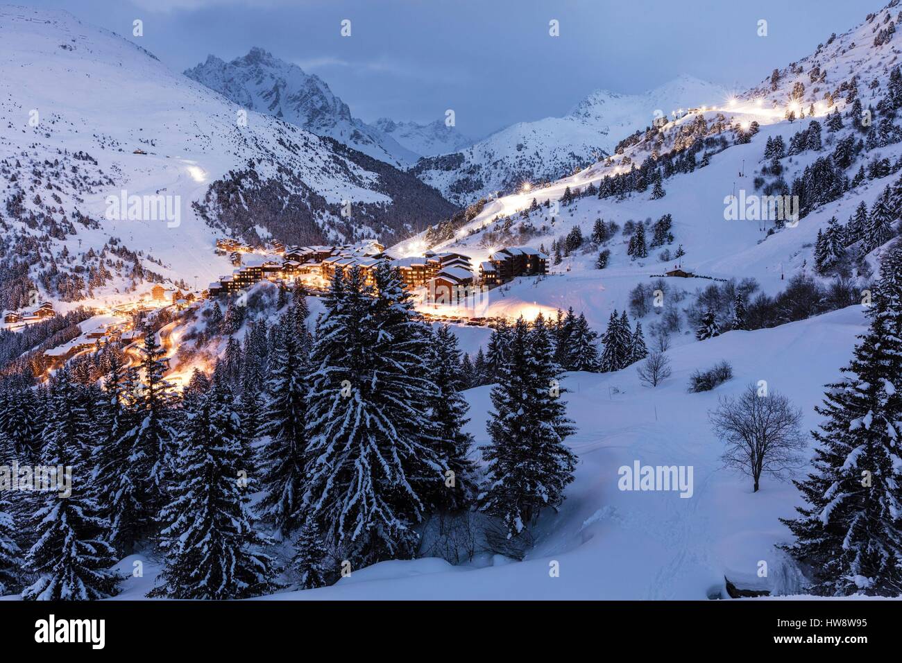 France, Savoie, Tarentaise valley, Meribel Mottaret is one of the ...