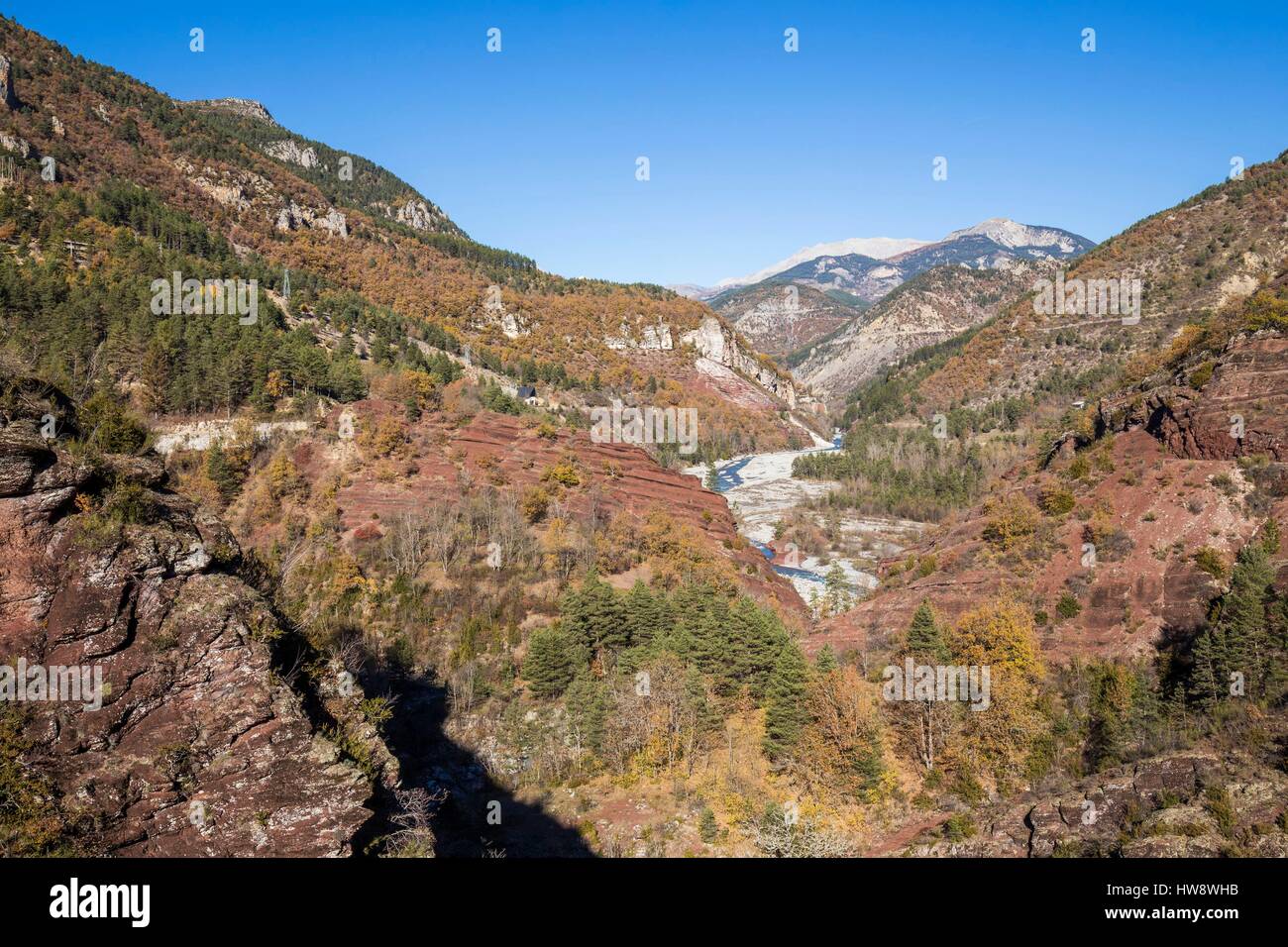 France, Alpes Maritimes, national park of Mercantour, Haut Var, Gorges ...