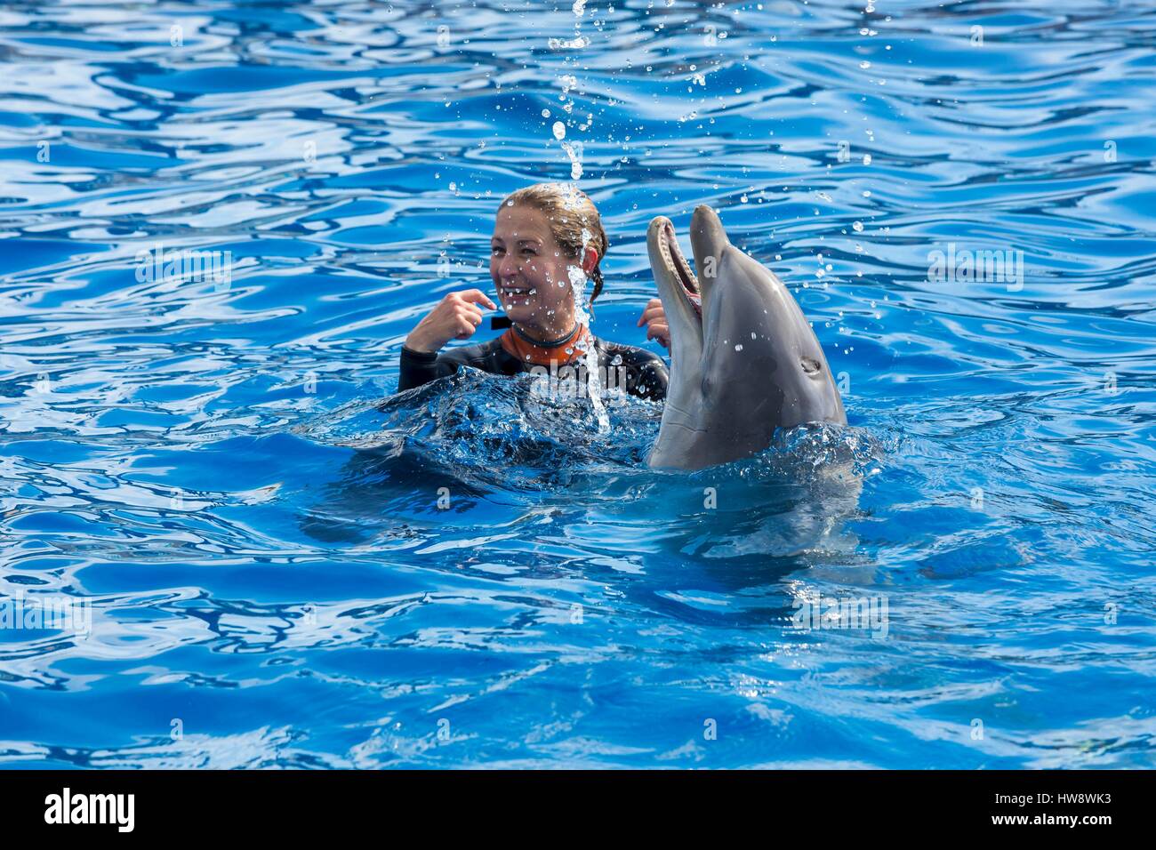 France, Alpes Maritimes, Antibes, Marineland, marine park, dolphins ...