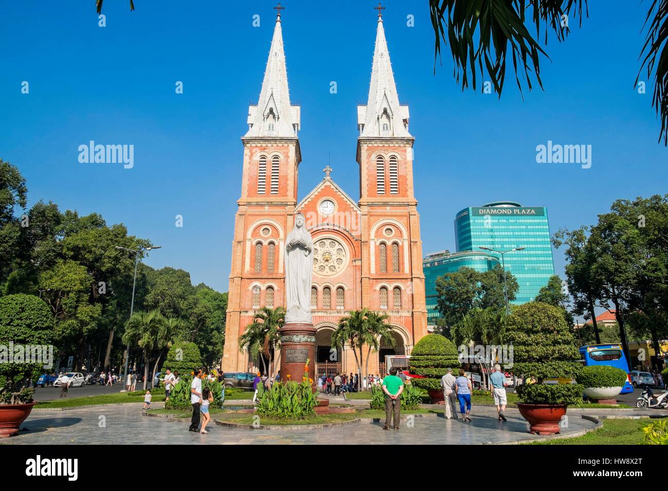Vietnam, Ho Chi Minh City (Saigon), District 1, the cathedral Stock ...