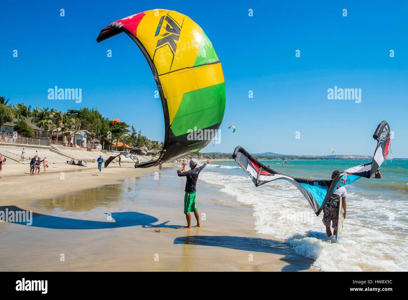 Vietnam, Binh Thuan province, the village of Mui Ne Beach is a popular ...