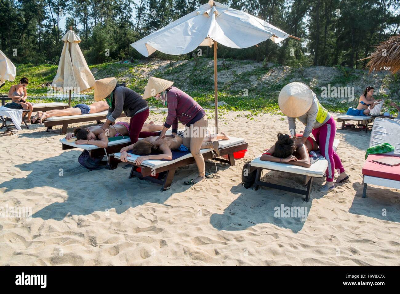 Vietnam, Quang Nam province, around Hoi An, An Bang beach Stock Photo ...