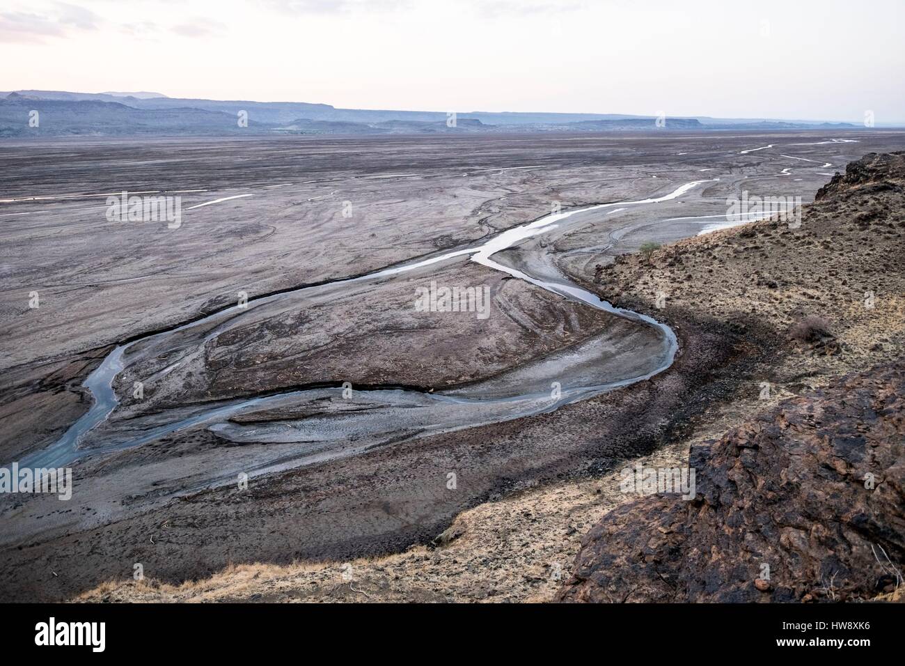 Kenya, Magadi lake, Little Magadi (aerial view Stock Photo - Alamy