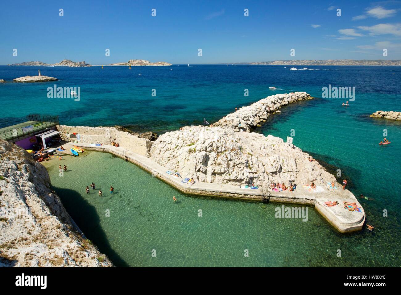 France, Bouches du Rhone, Marseille, Endoume district, Vallon pool ...