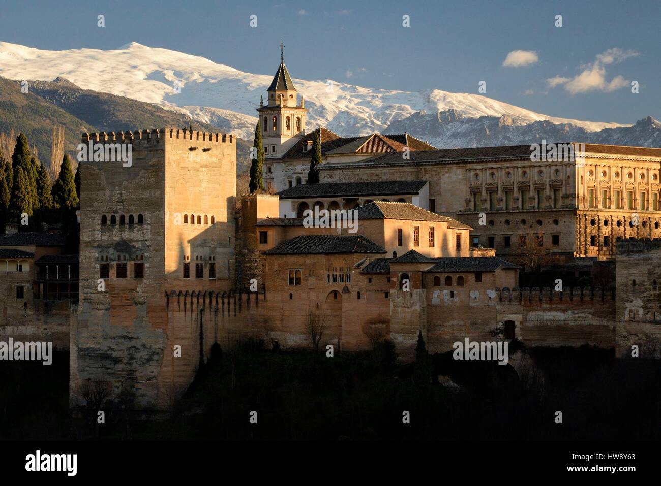 Spain, Andalusia, Granada, the Alhambra Palace, listed as World ...