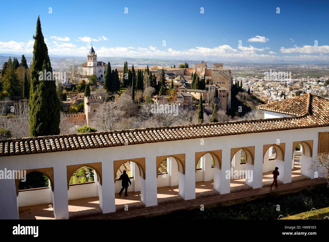 Spain, Andalusia, Granada, the Alhambra Palace, listed as World ...