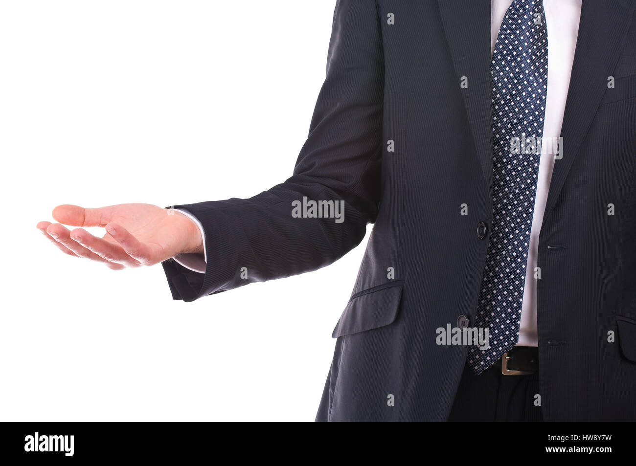 Businessman showing empty hand Stock Photo - Alamy Businessman showing empty hand Stock Photo - Alamy