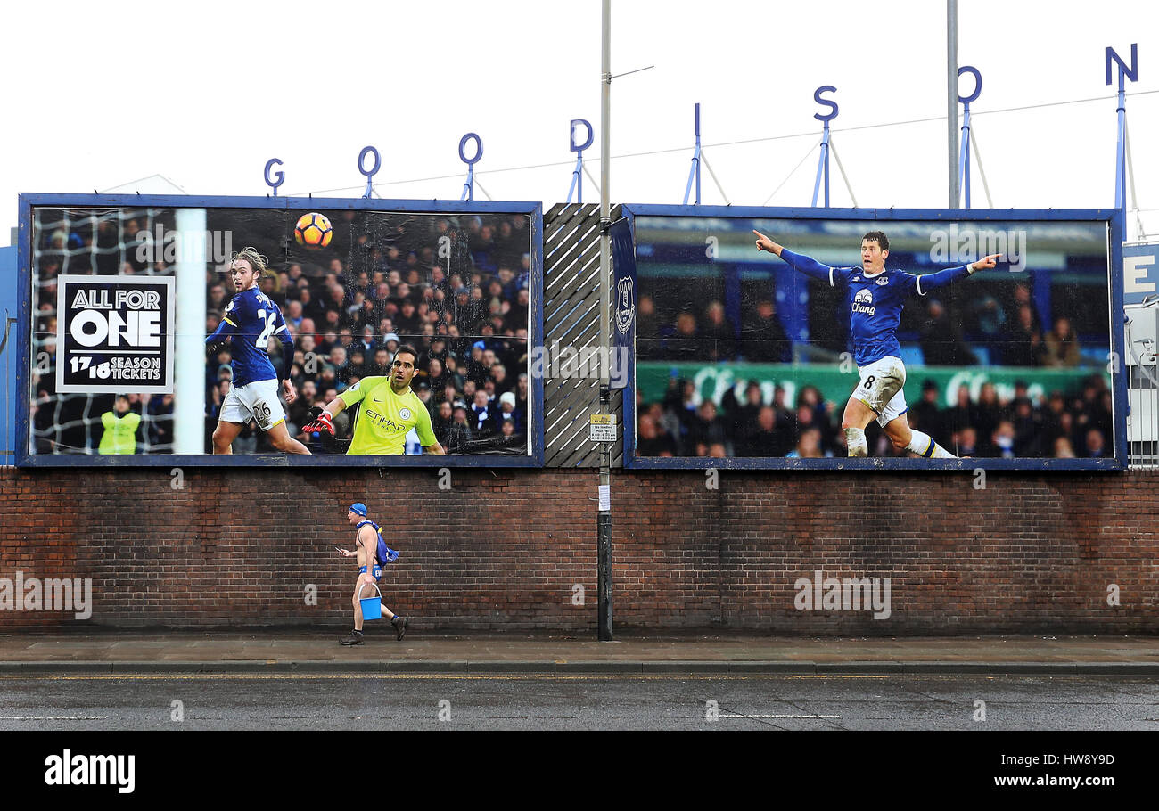 Speedo Mick makes his way to the stadium prior to the Premier League ...