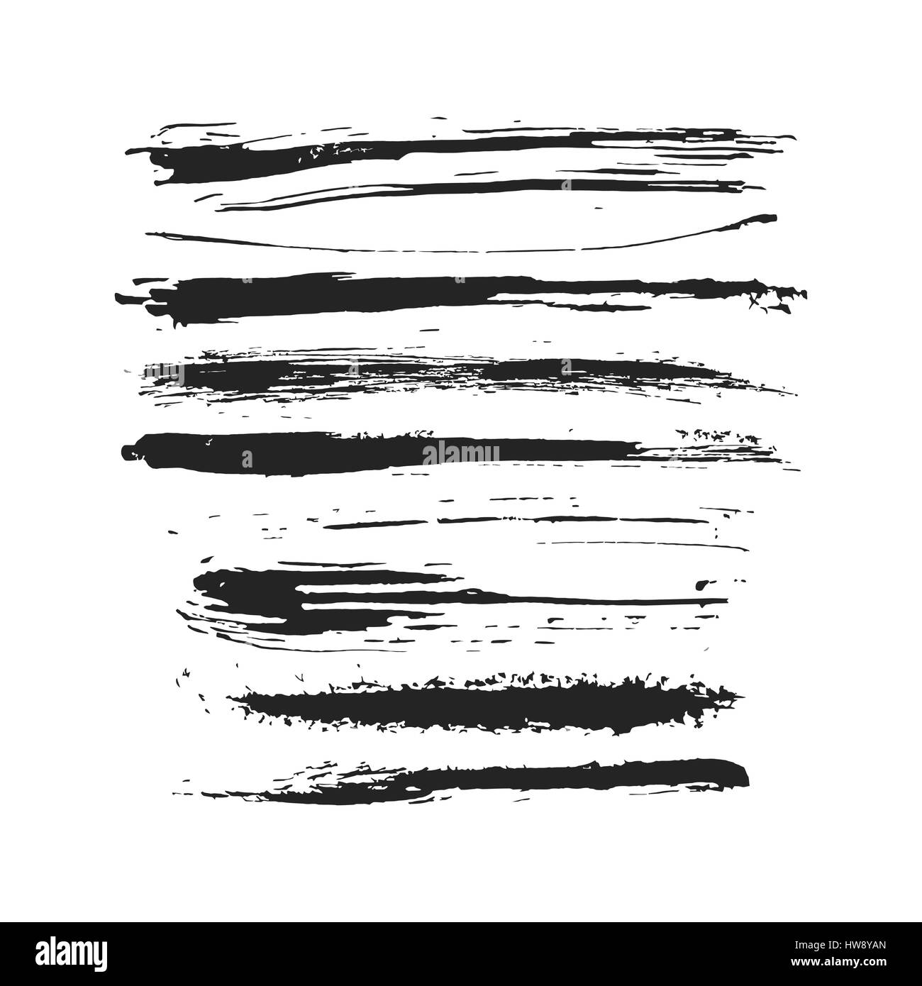 Brush Strokes Set Stock Vector Image & Art - Alamy