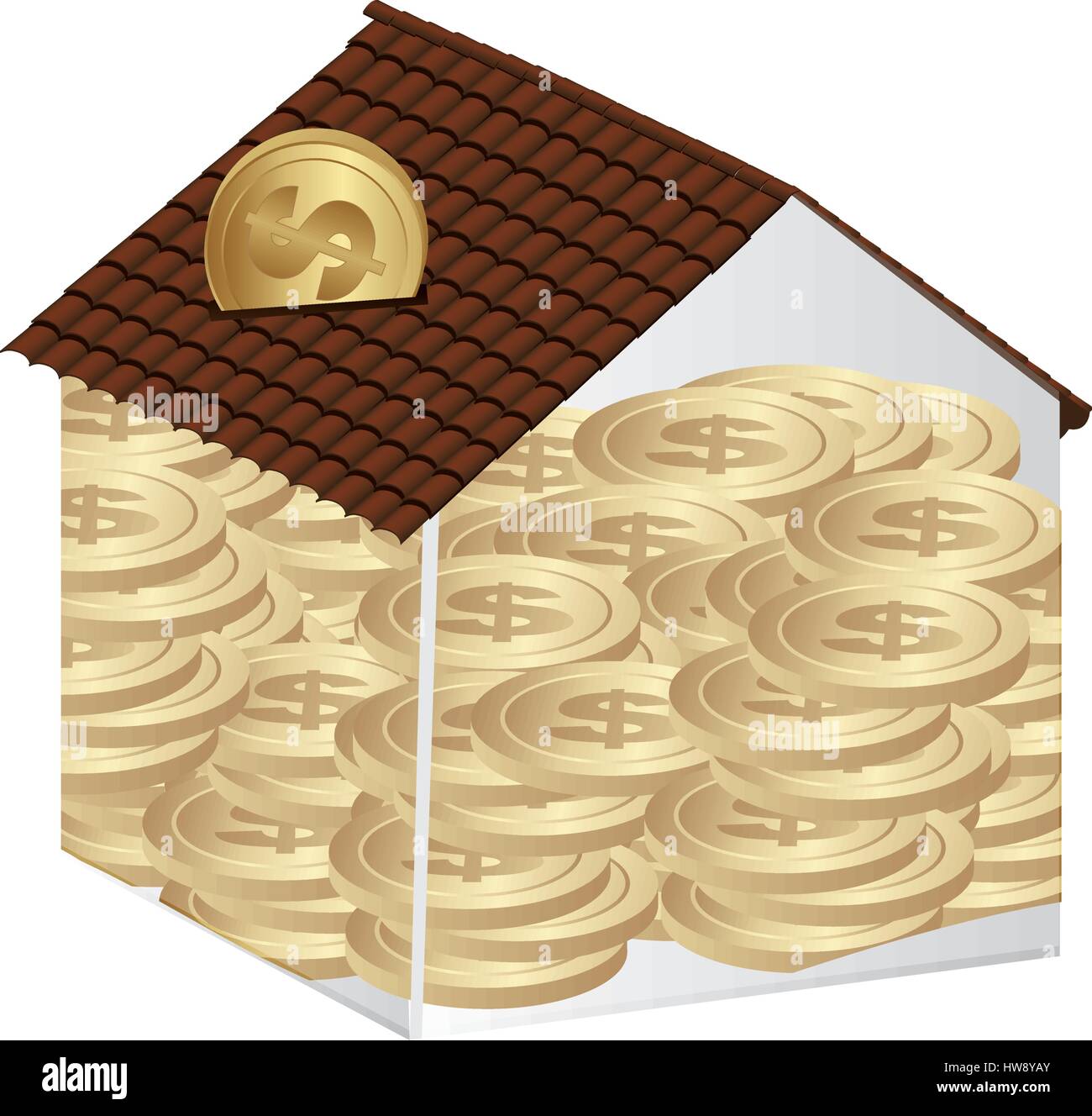 house save coins icon Stock Vector Image & Art - Alamy