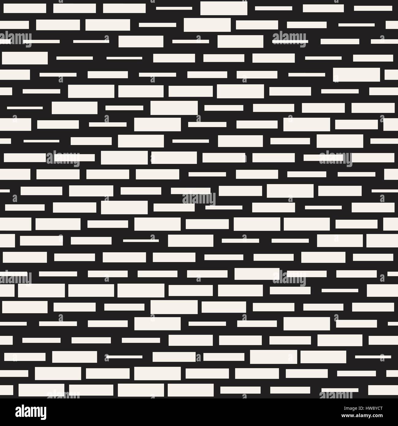 Vector Seamless Black And White Irregular Dash Rectangles Grid Pattern Abstract Geometric