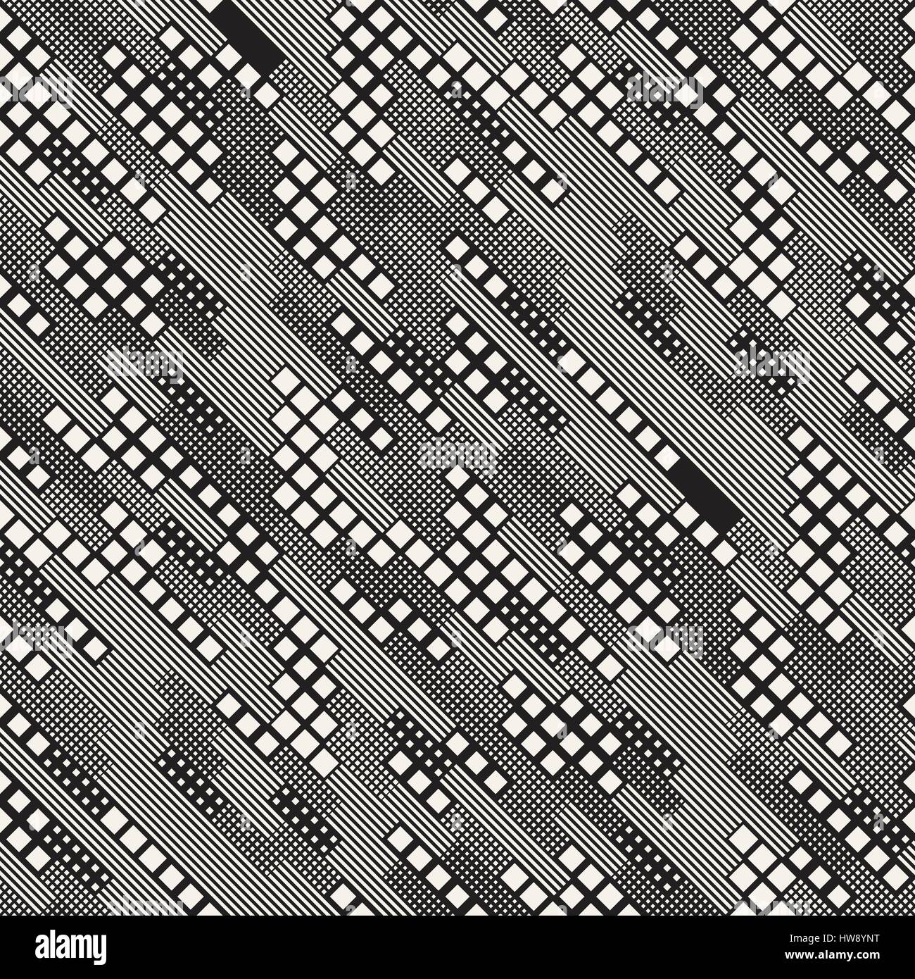 Endless Abstract Background With Random Size Squares. Vector Seamless Pattern Stock Vector Image ...