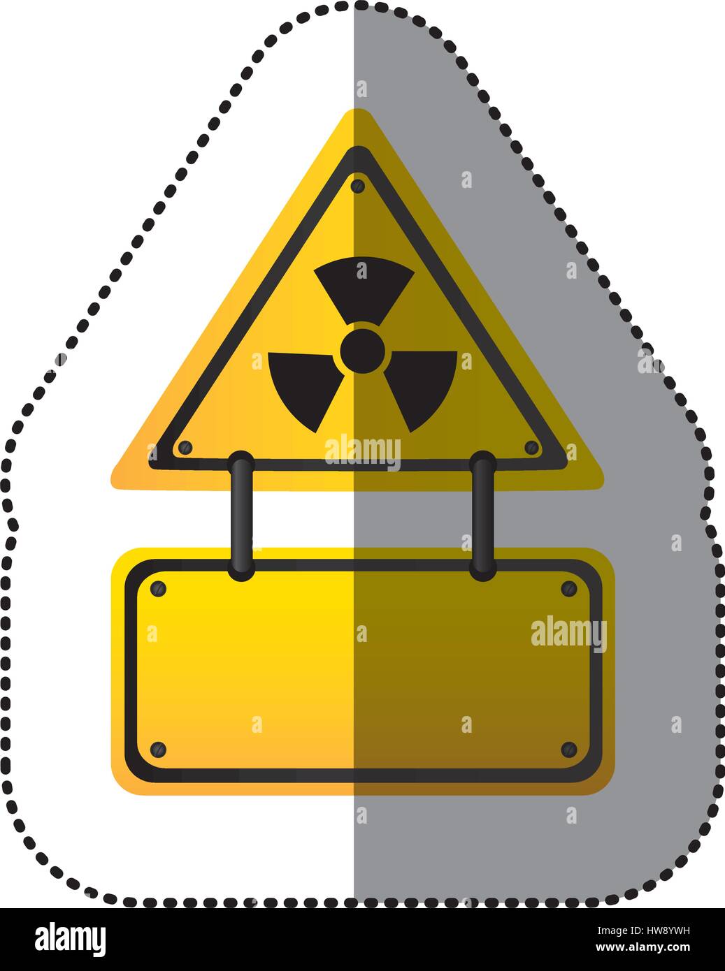 Radiation hazard warning road sign Stock Vector Images - Alamy