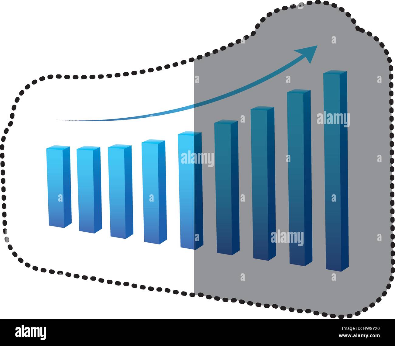 Blue histogram arrow chart business hi-res stock photography and images ...