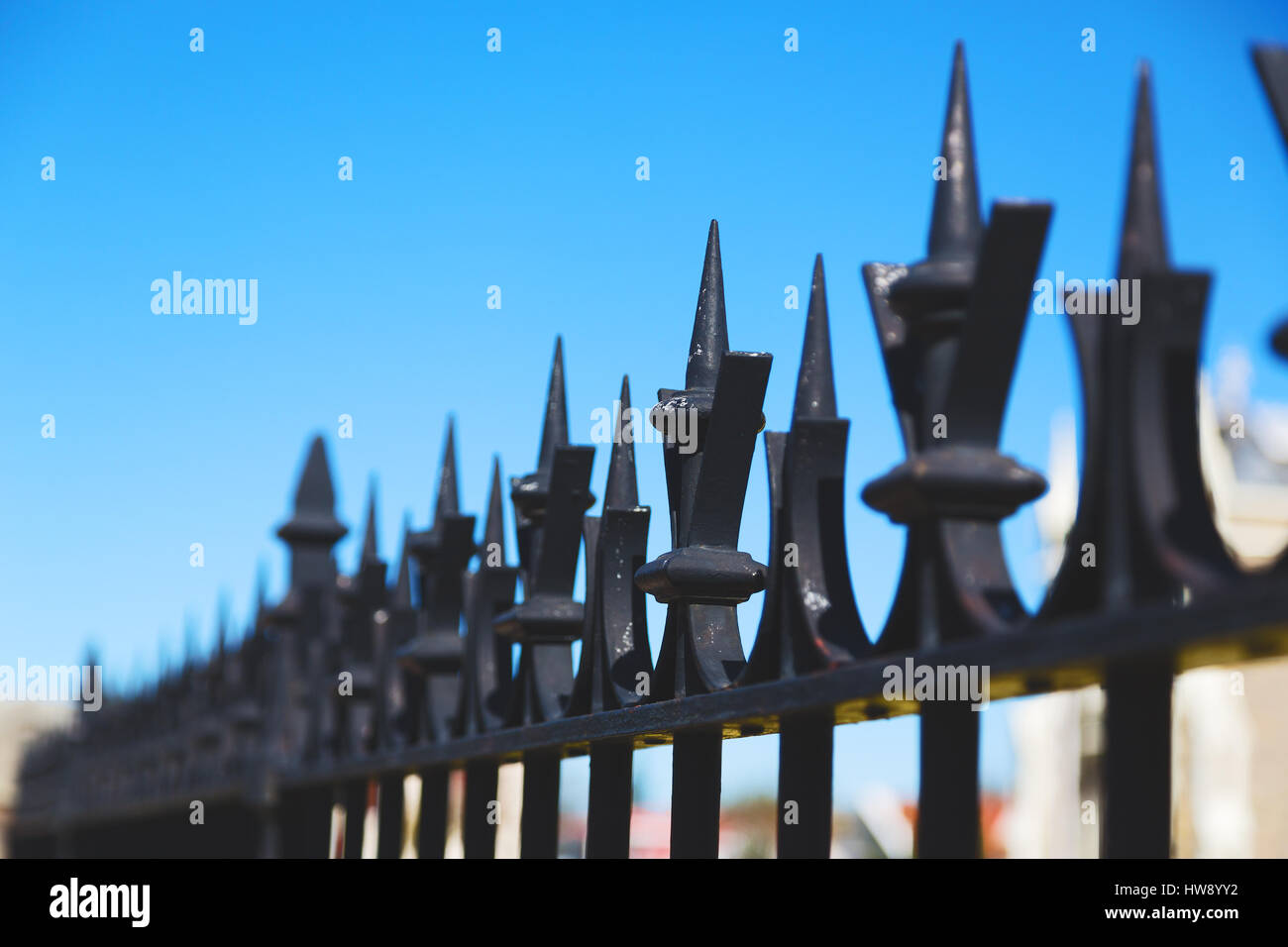 Metallic railing enclosure hi-res stock photography and images - Alamy