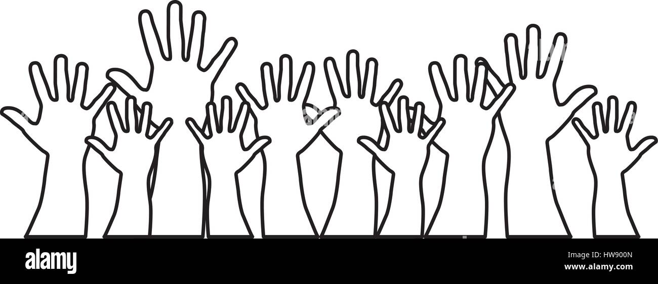 Hands index fingers up Stock Vector Images - Alamy