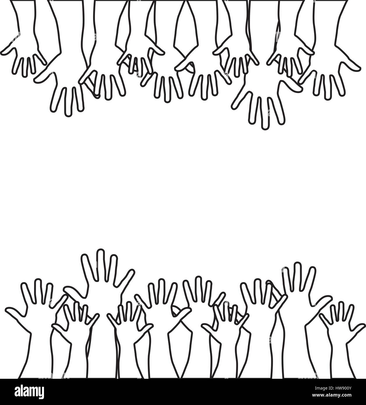 figures hands up icon Stock Vector Image & Art - Alamy