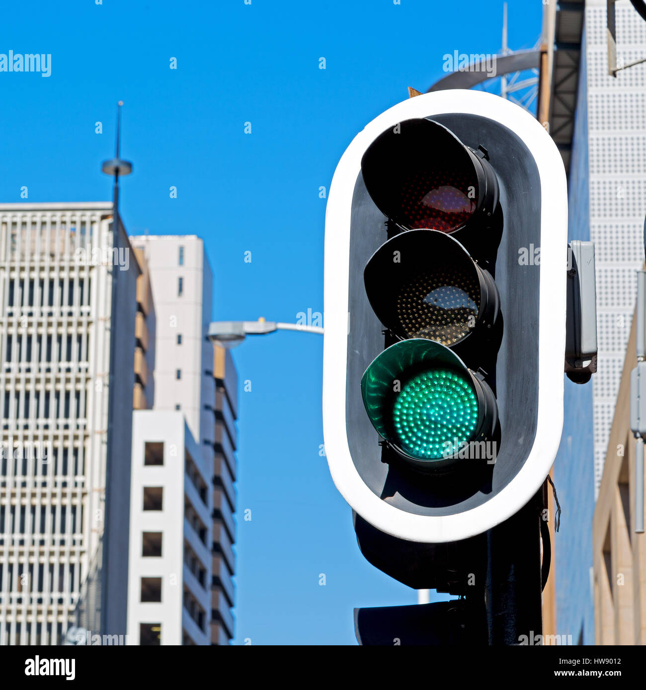 blur in south africa traffic light city center of durban and religion ...