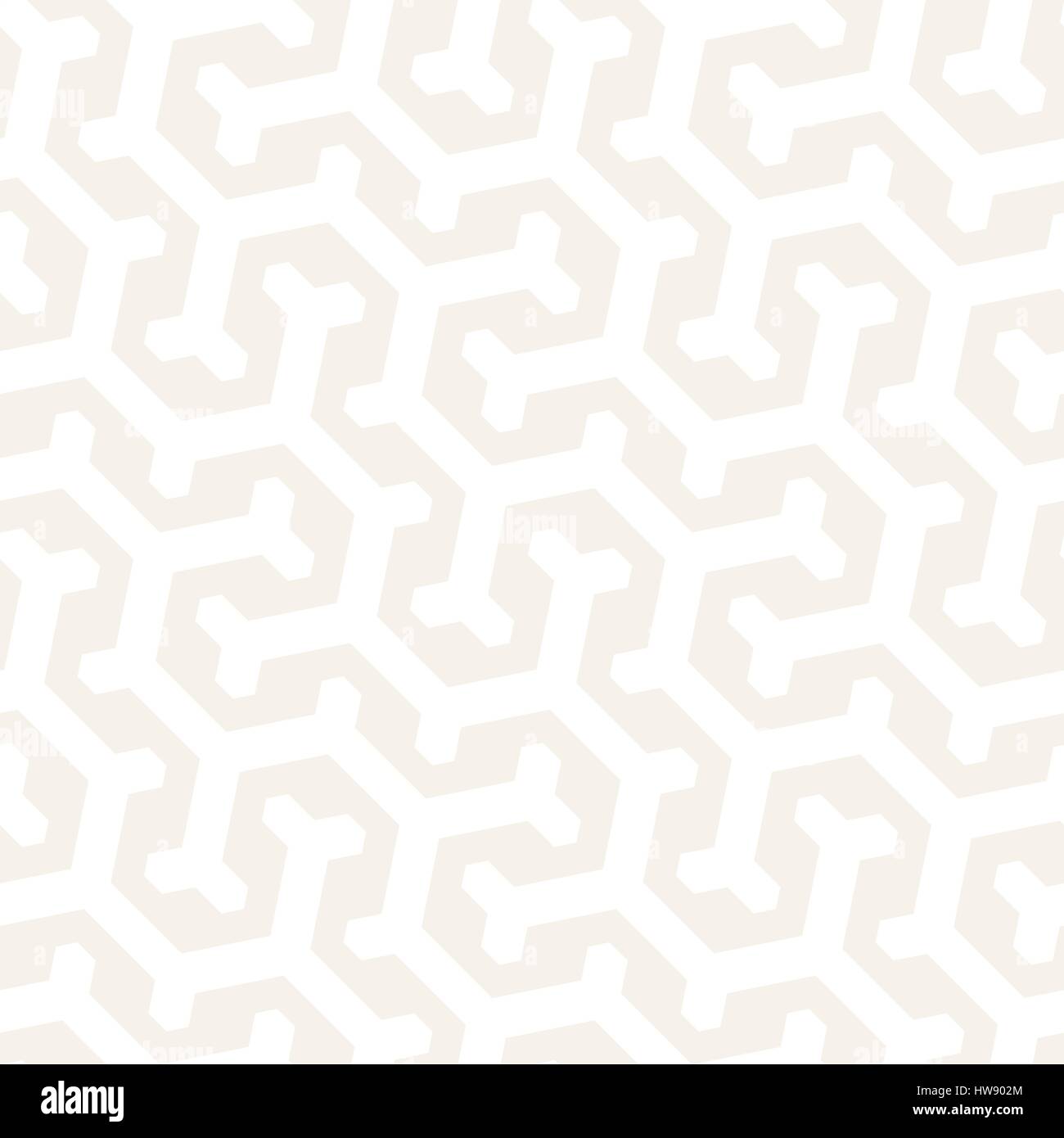 Vector Seamless Interlacing Lines Pattern Repeating Geometric Background With Hexagonal Lattice