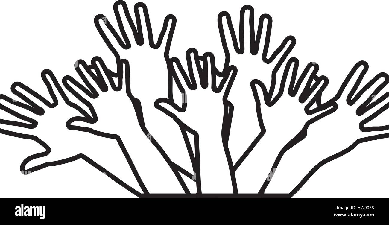 hands up together icon Stock Vector Image & Art - Alamy
