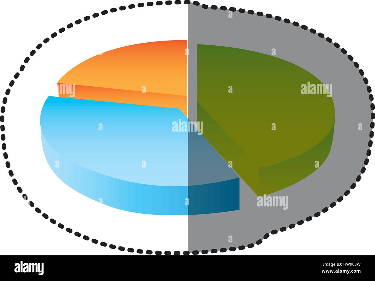color circular statistic graph icon Stock Vector Image & Art - Alamy