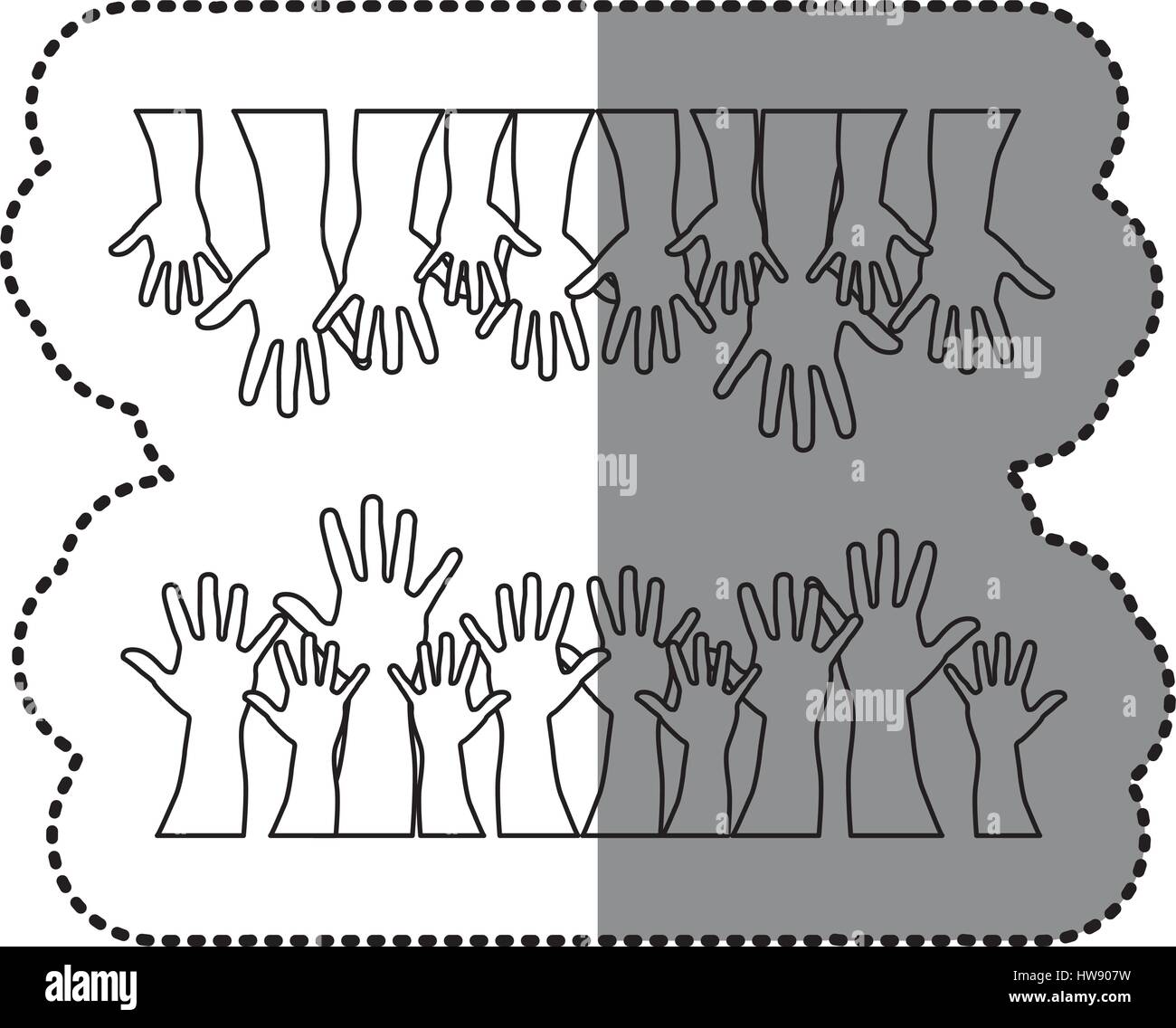 Hands man woman ring Stock Vector Images - Alamy