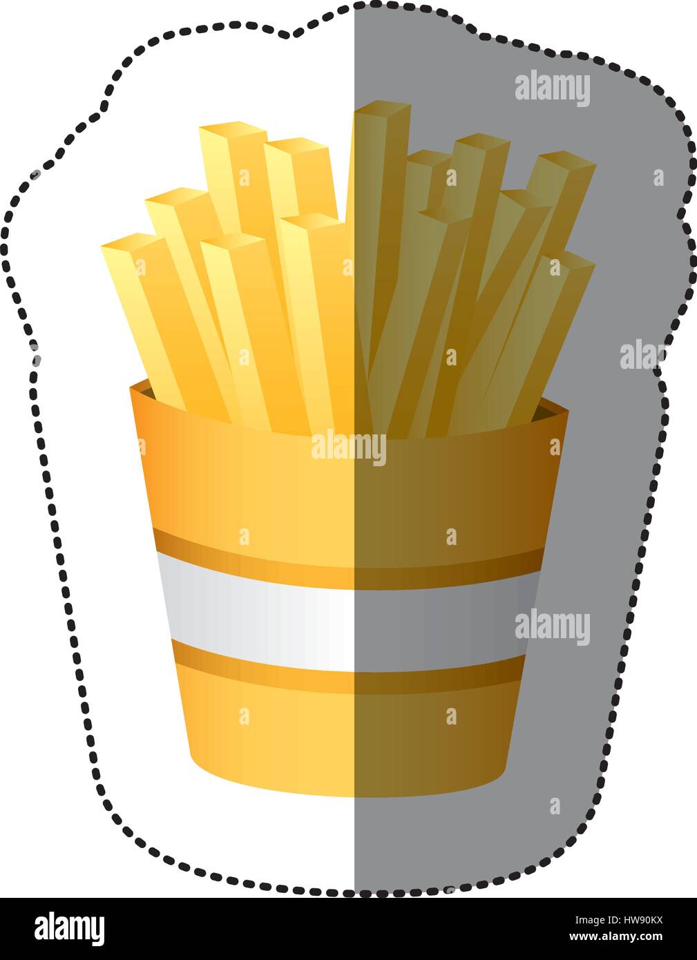 color fries french fast food Stock Vector Image & Art - Alamy