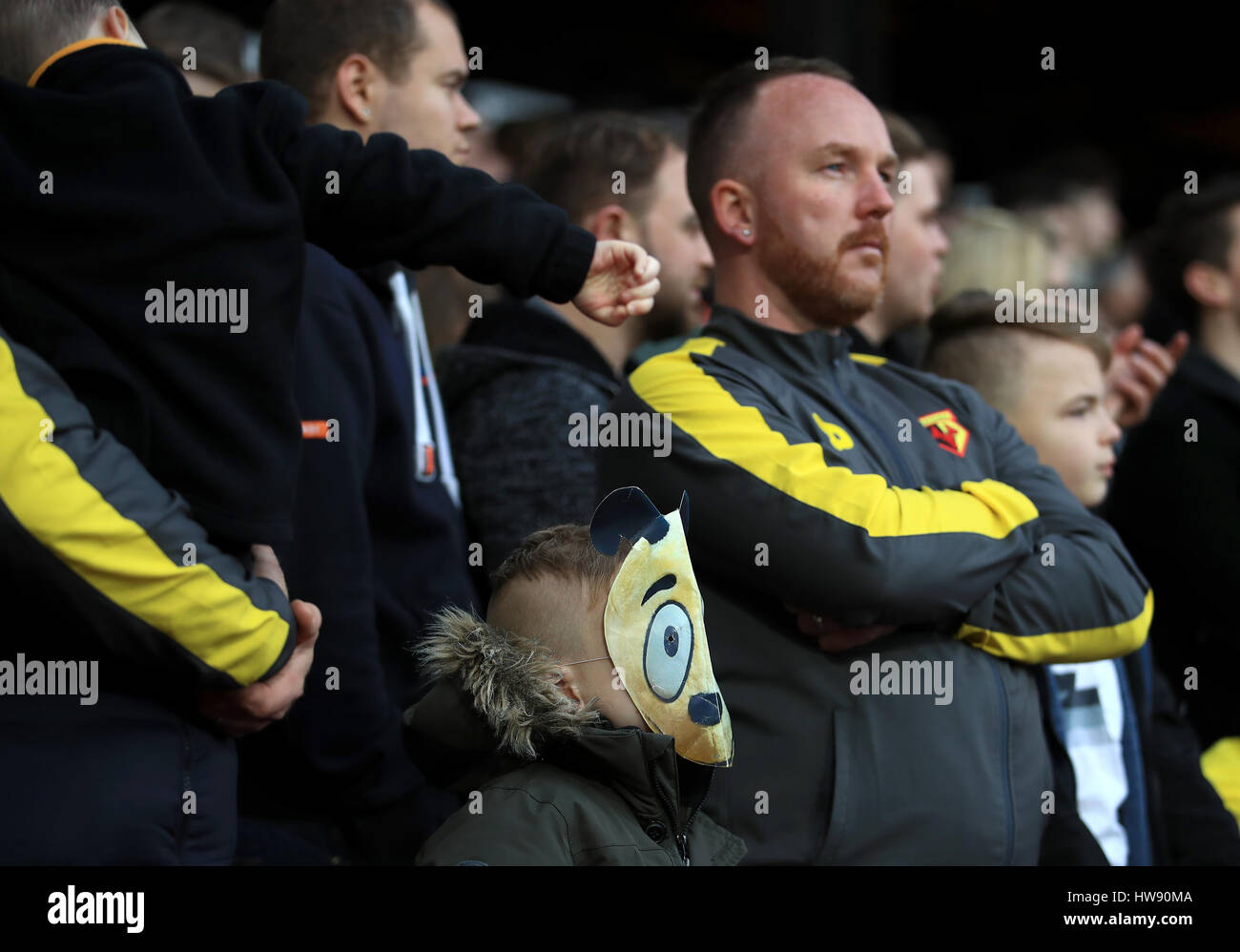 Watford fans in the stands during the Premier League match at Selhurst ...