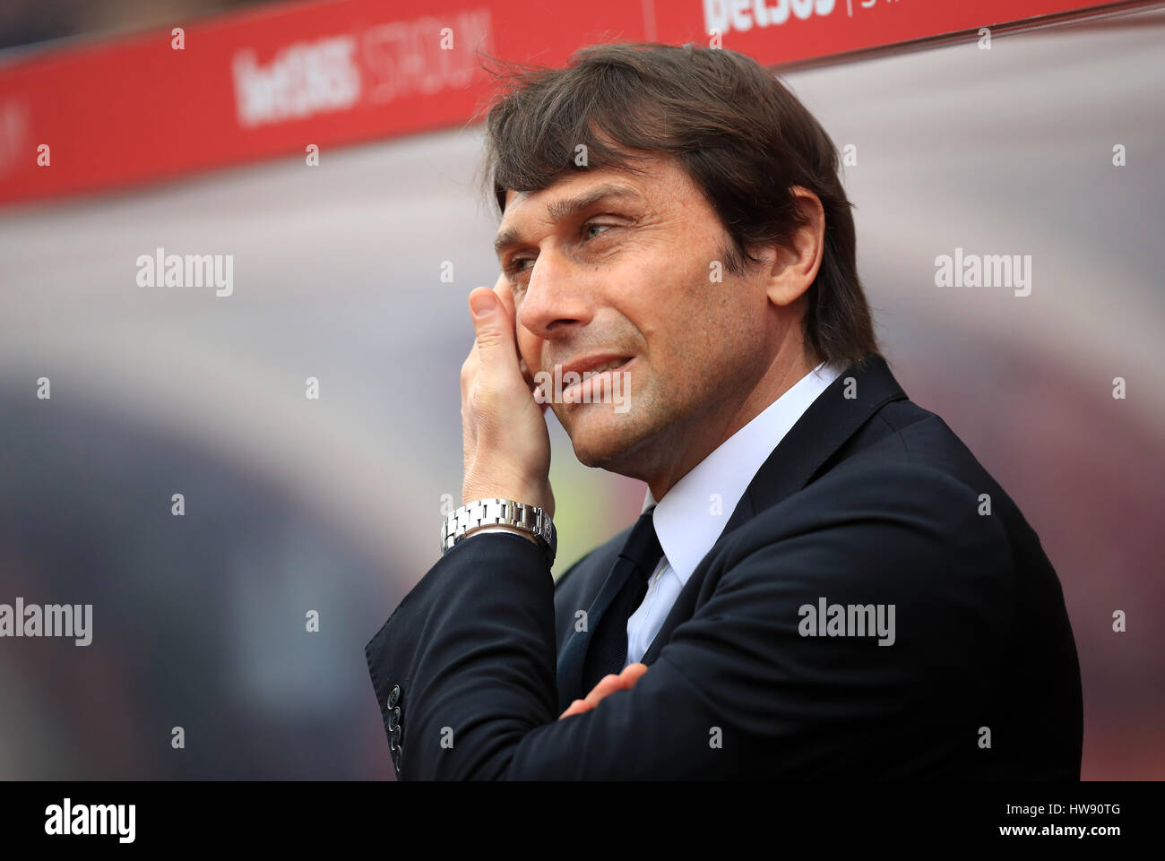 Chelsea manager Antonio Conte during the Premier League match at the ...