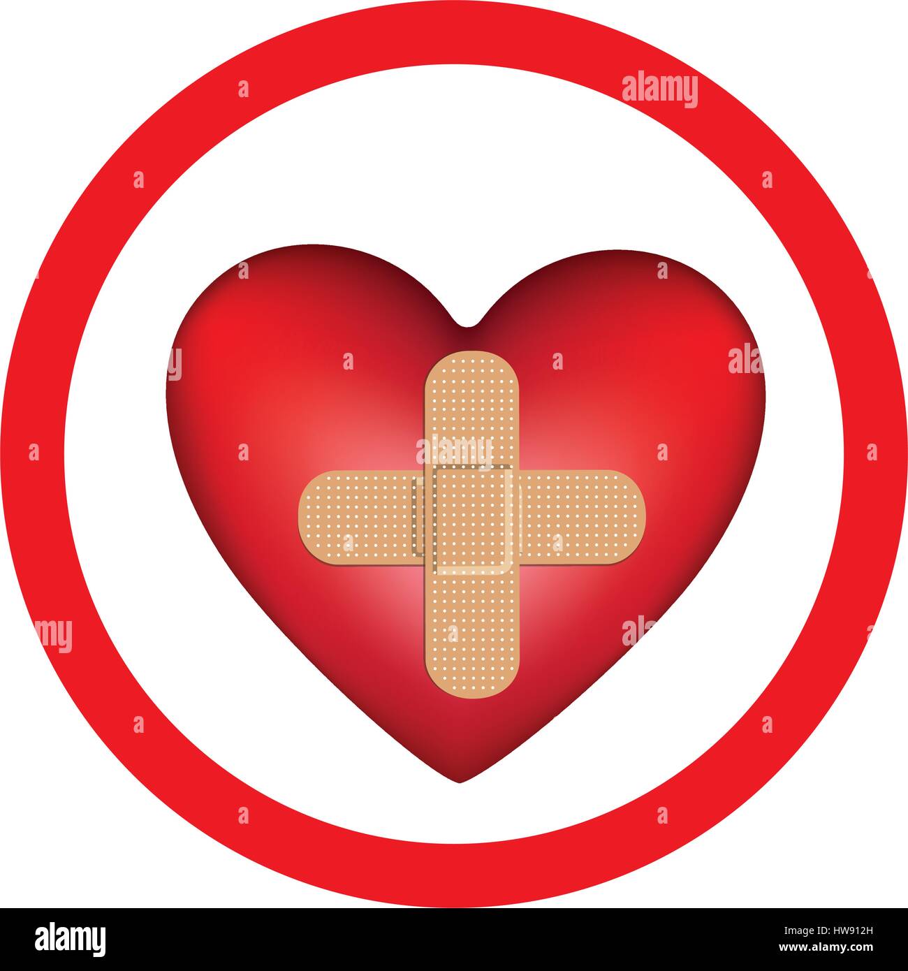 Heart band aid hi-res stock photography and images - Alamy
