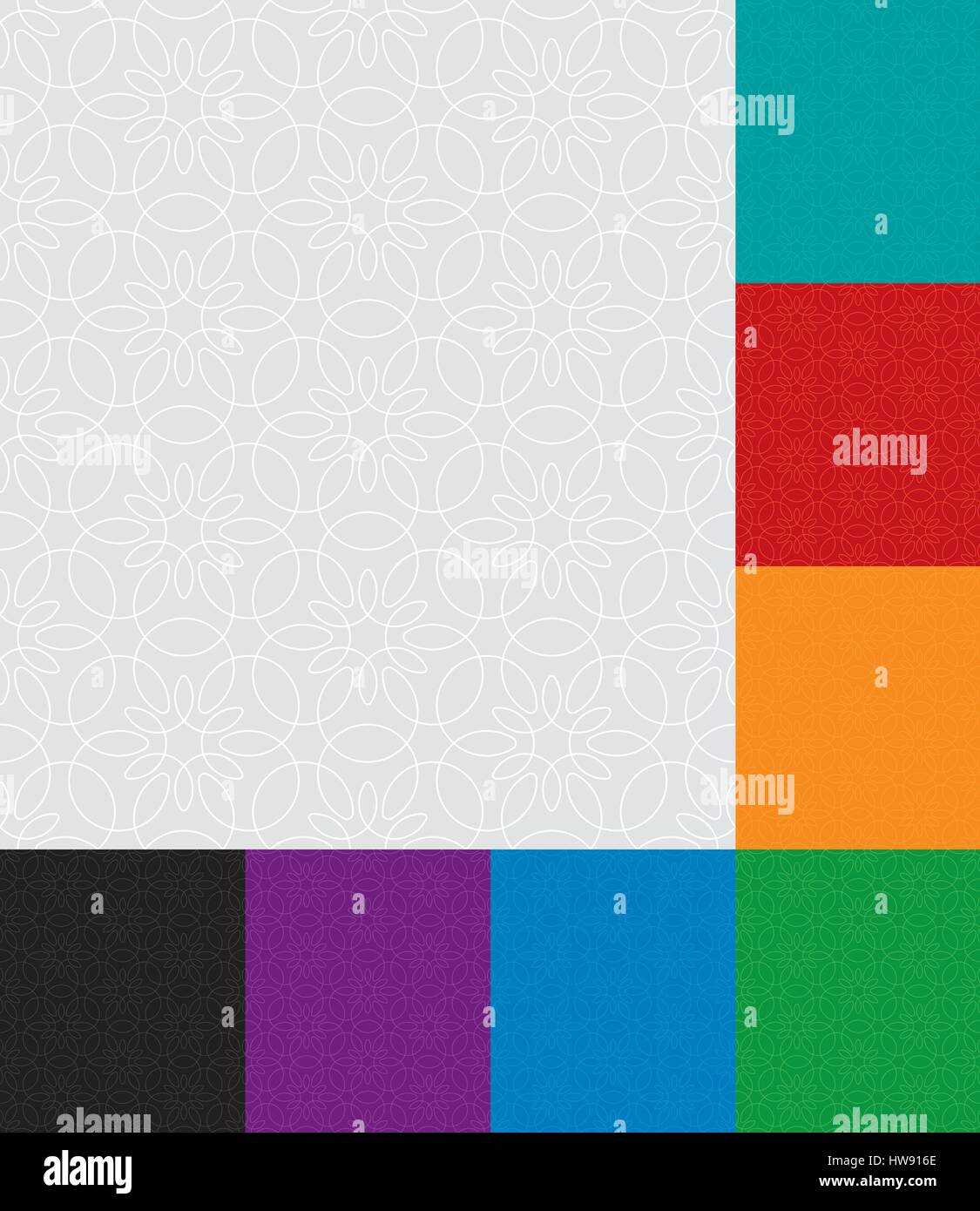 Multicolor Set of Seamless Wallpaper Pattern. Fashionable Vector ...