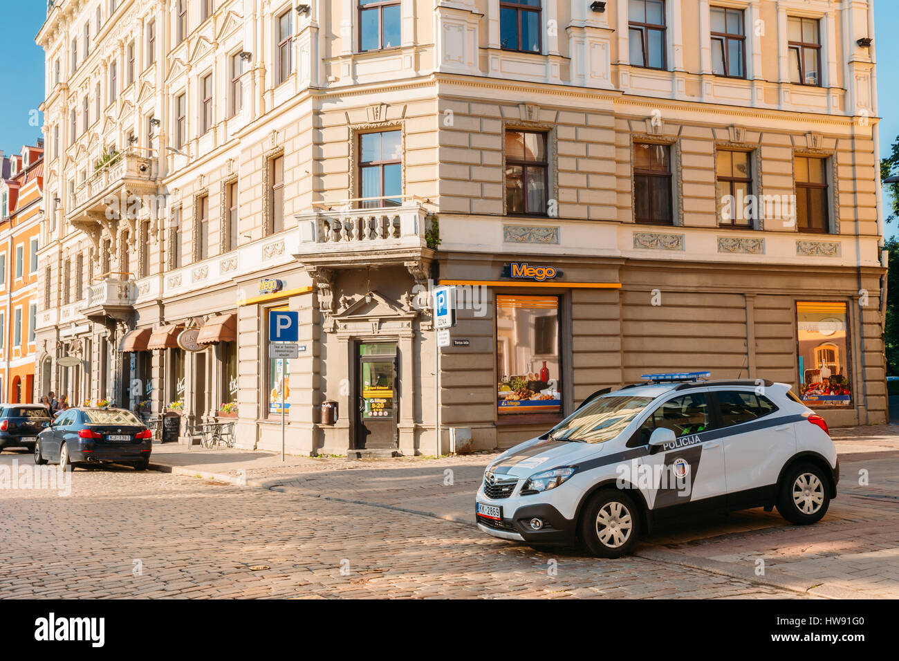 Police car riga latvia europe hi-res stock photography and images - Alamy