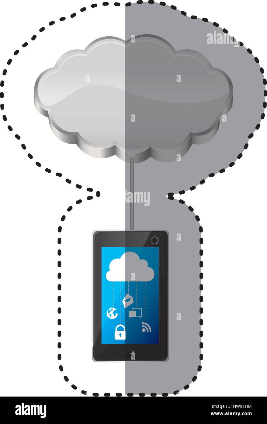 Wireless connected digital tablet Stock Vector Images - Alamy