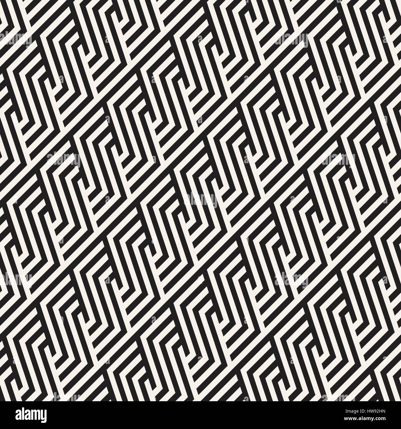 Repeating Slanted Stripes Modern Texture. Monochrome Geometric Seamless Pattern Stock Vector ...