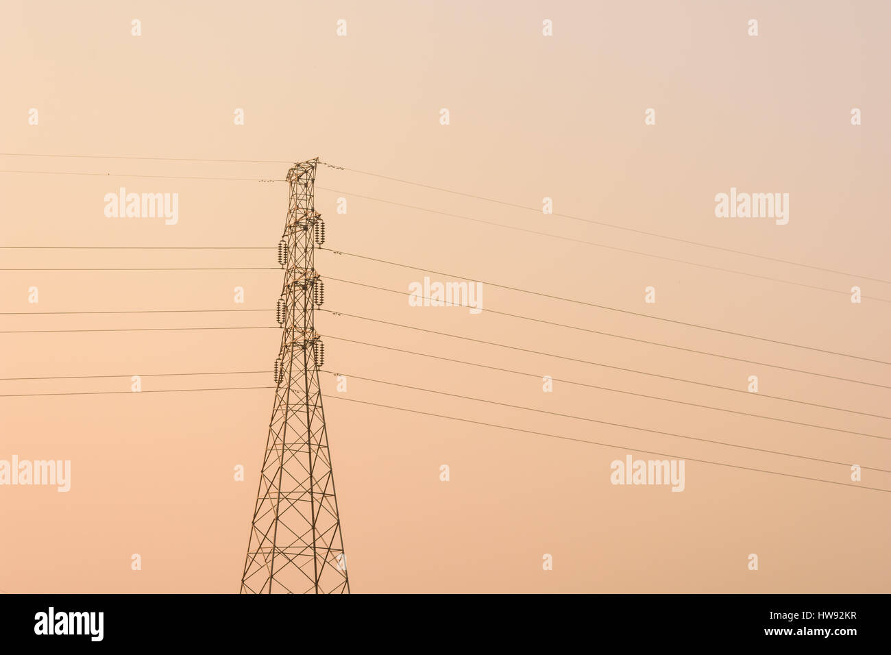 high voltage electrical pole structure. electricity distribution ...