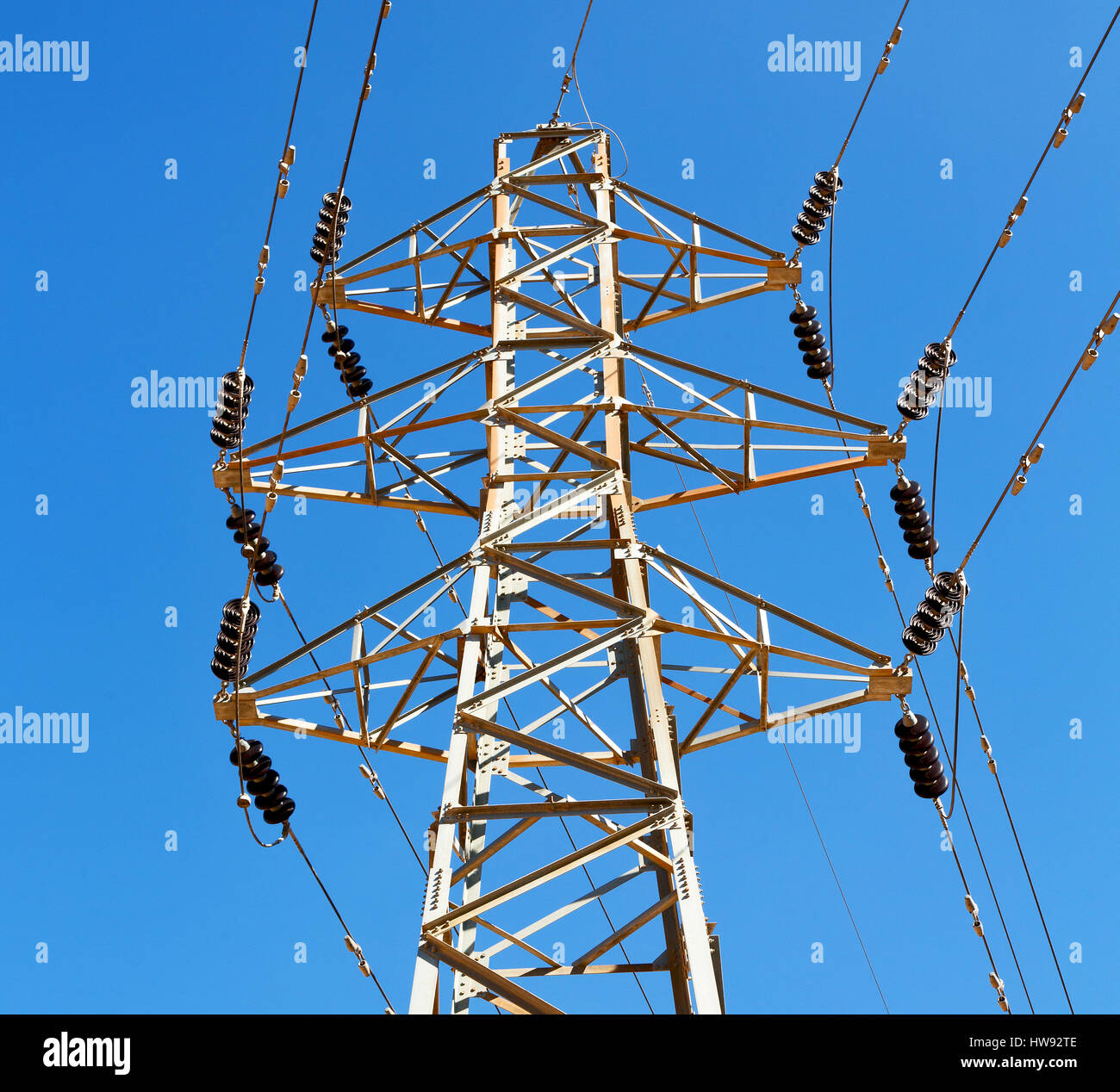 in iran electrical pylon in the clear sky energy and generation danger ...