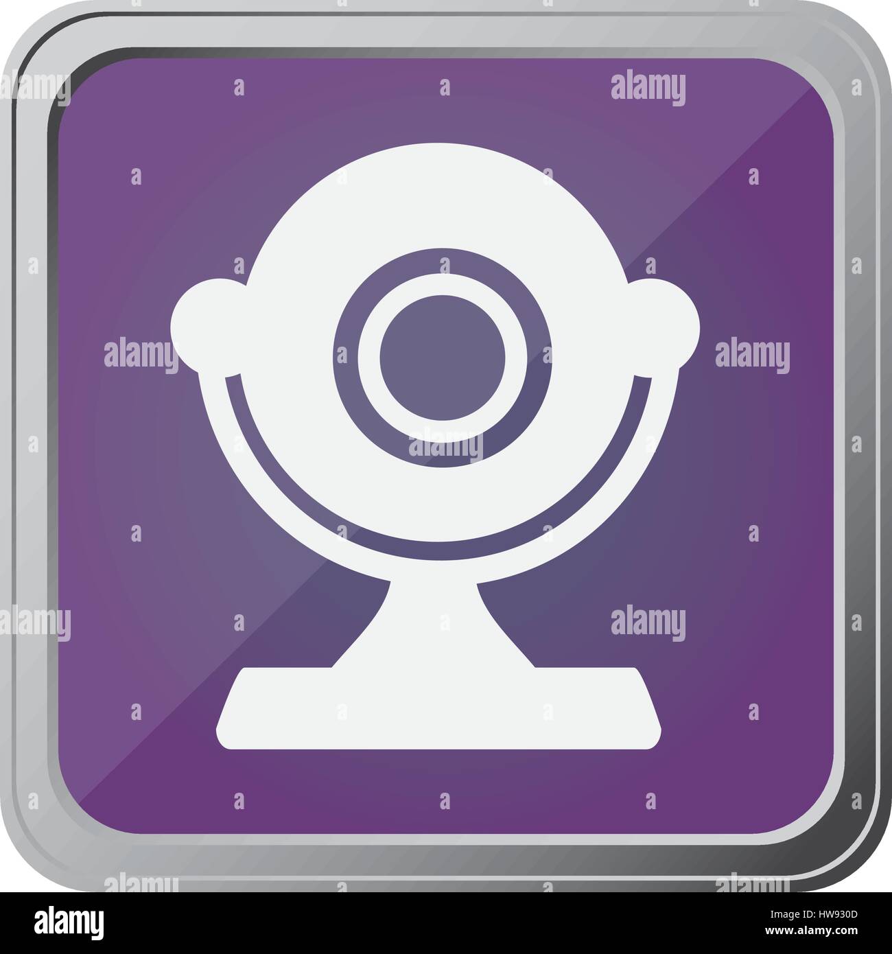button with desktop webcam with background purple Stock Vector Image ...